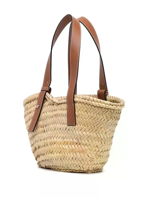 Loewe Mini Raffia Basket Tote Bag