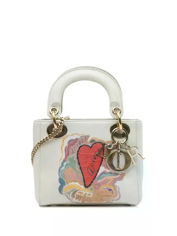 Dior 2018 Dioramour Mini Lady Satchel - White