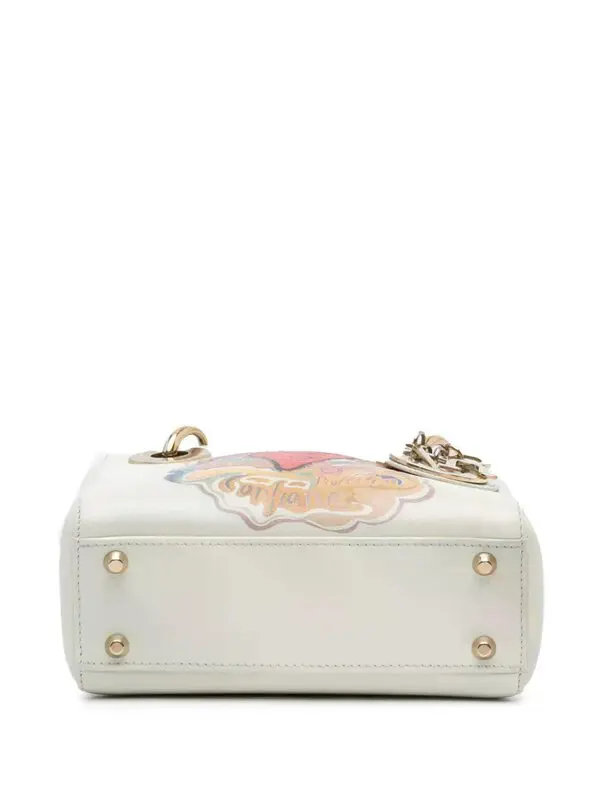 Dior 2018 Dioramour Mini Lady Satchel - White