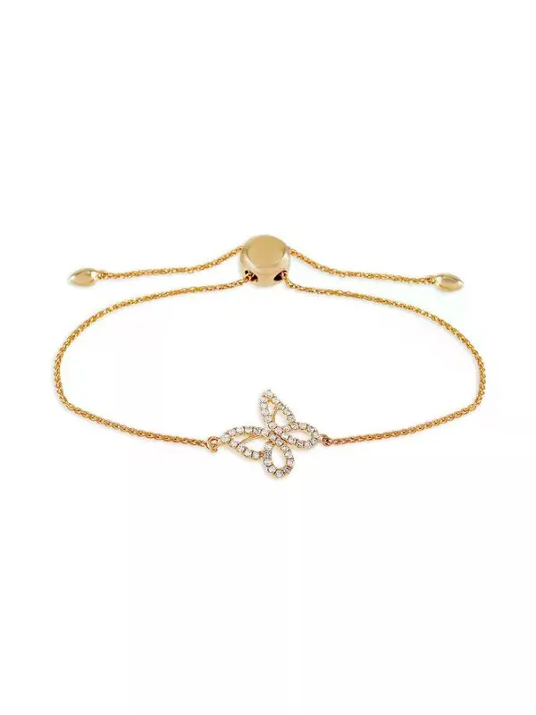 LB EXCLUSIVE 14k Yellow Diamond Butterfly Bracelet - Gold