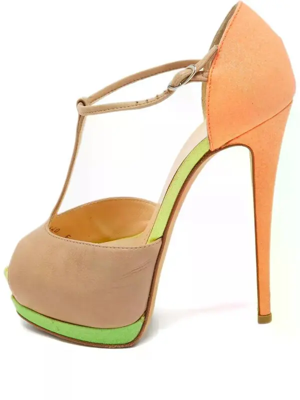 GIUSEPPE ZANOTTI 110mm T-strap Platform Sandals - Neutrals