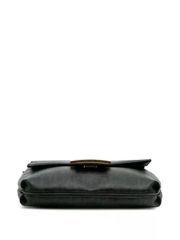 Fendi Zucchino Spalmati Crossbody Bag - Black
