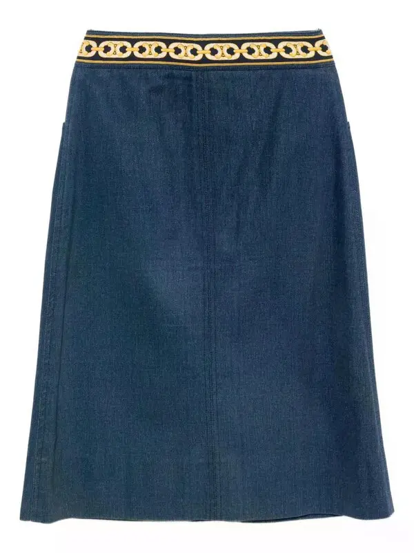 Celine 1990-2000s Denim Skirt