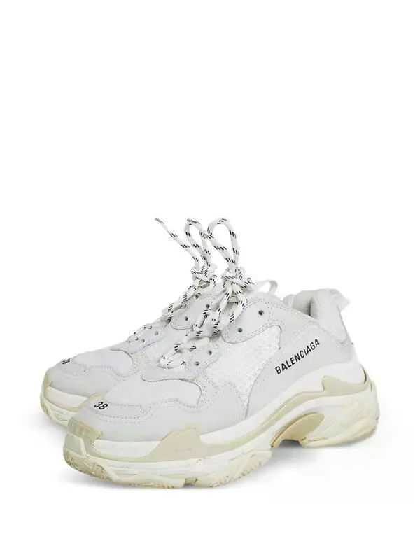 Balenciaga Triple S Chunky-sole Sneakers - White