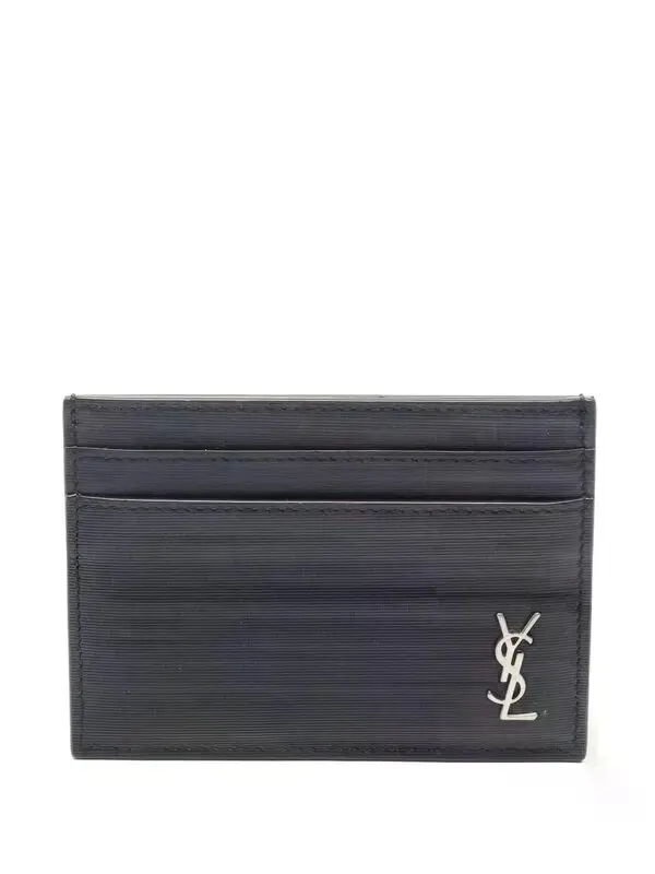 Saint Laurent Cassandra Logo Card Case - Black