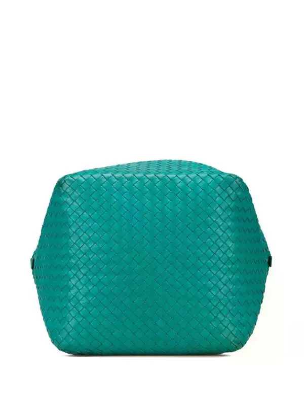 Bottega Veneta 2010 Nappa Intrecciato Cube Shoulder Bag - Blue