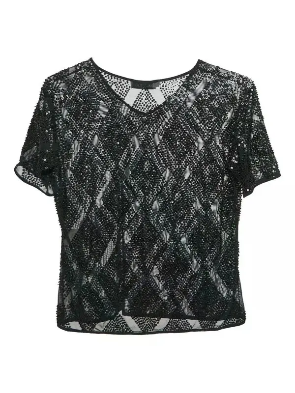 Valentino Garavani Sequin-detailed Mesh Top
