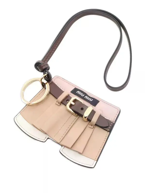 Miu Miu 2020s Leather Keyring - Neutrals