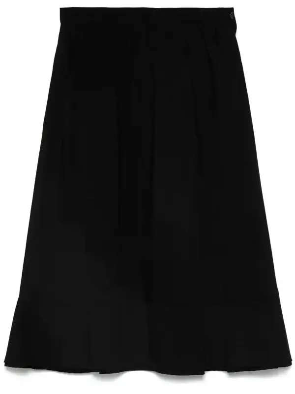Comme Des Garçons 2000s Double-hem Midi Skirt