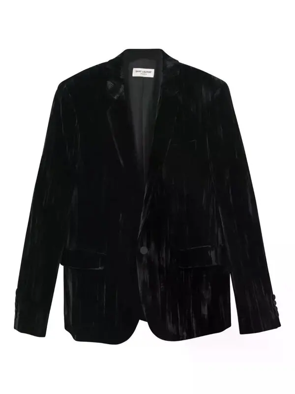 Saint Laurent Velvet Single-breasted Blazer