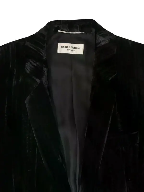 Saint Laurent Velvet Single-breasted Blazer