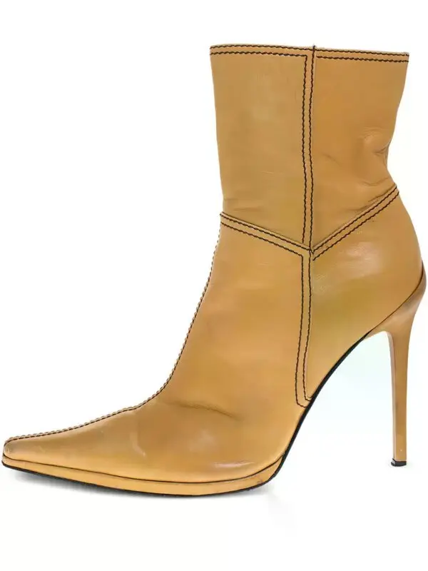 Casadei 105mm Leather Ankle Boots