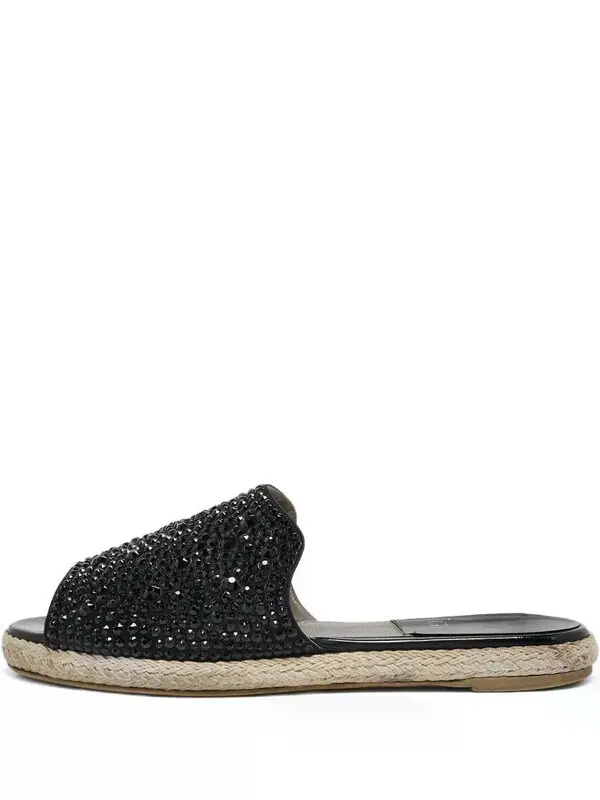 GINA Crystal-embellished Flat Sandals