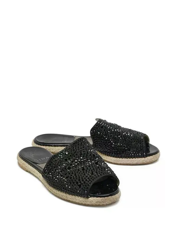 GINA Crystal-embellished Flat Sandals