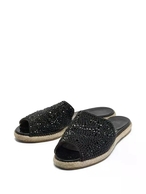 GINA Crystal-embellished Flat Sandals