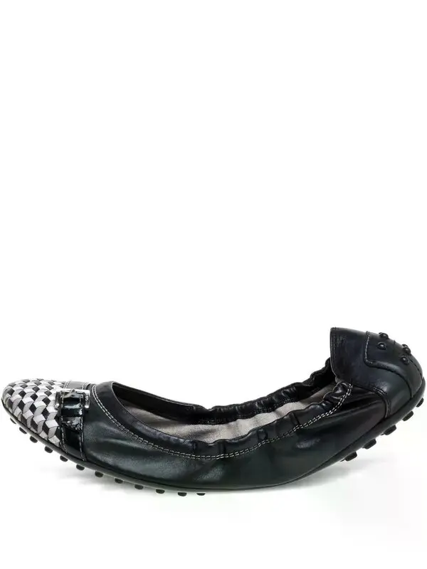 TOD'S Checked-panel Ballet Flats