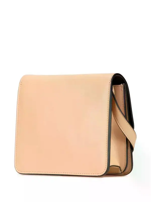 Fendi Leather Crystal Fab Crossbody Bag - Brown