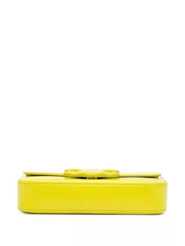 Celine 2022 Triomphe Calfskin Cuir Chain Shoulder Bag - Yellow
