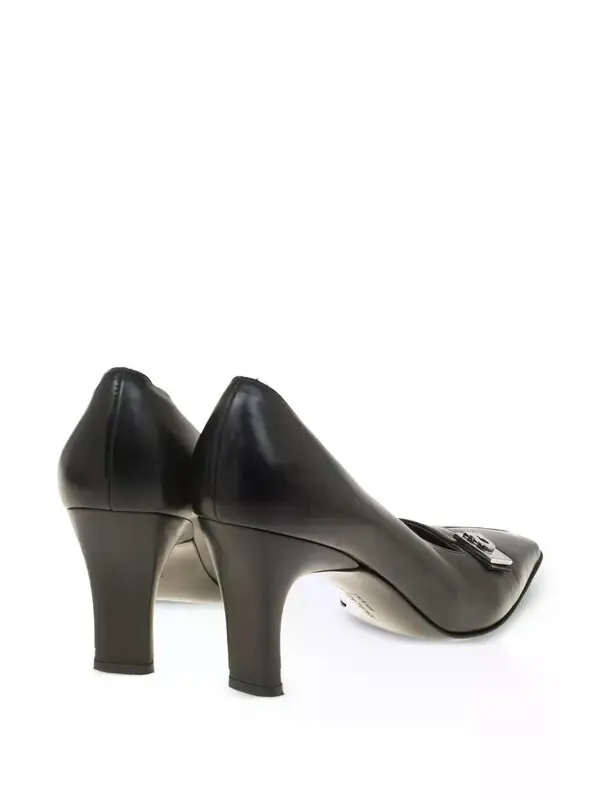 FERRAGAMO 70mm Leather Heeled Pumps