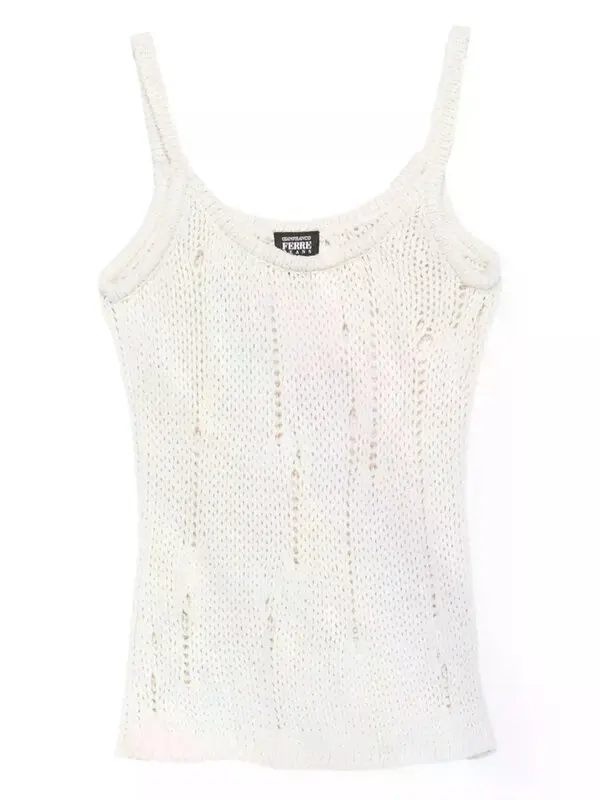 Gianfranco Ferre 2000s Open-knit Tank Top