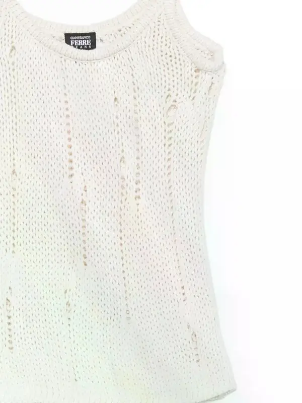 Gianfranco Ferre 2000s Open-knit Tank Top