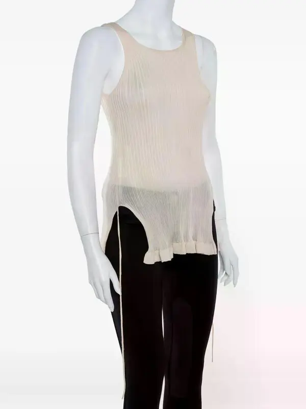 Dior Ribbed Side-slit Top
