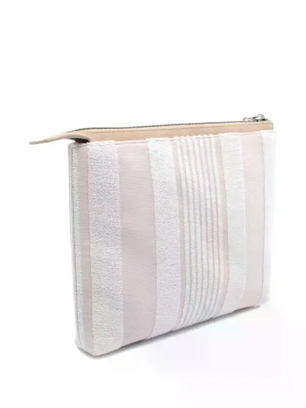 Givenchy 2010s Logo Striped Clutch Bag
