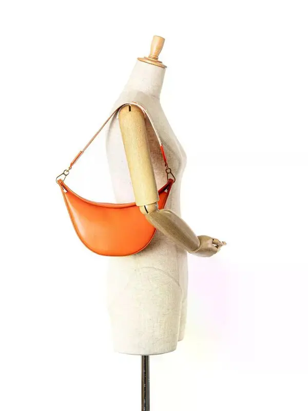 Loewe 2022 Small Leather Luna Hobo Bag - Orange