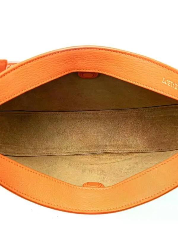 Loewe 2022 Small Leather Luna Hobo Bag - Orange