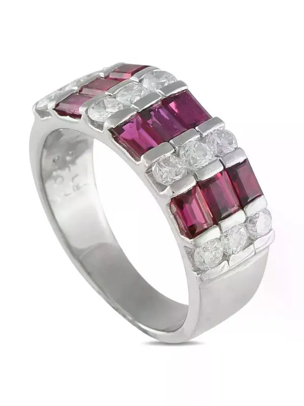 LB EXCLUSIVE Platinum Ruby And Diamond Ring - Silver