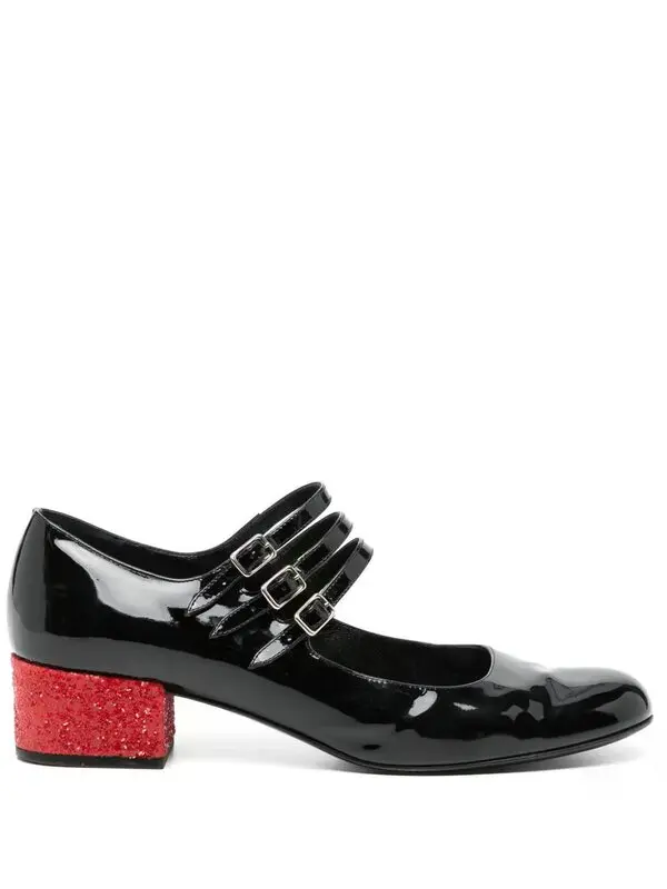 Saint Laurent Triple-strap Mary Jane Pumps