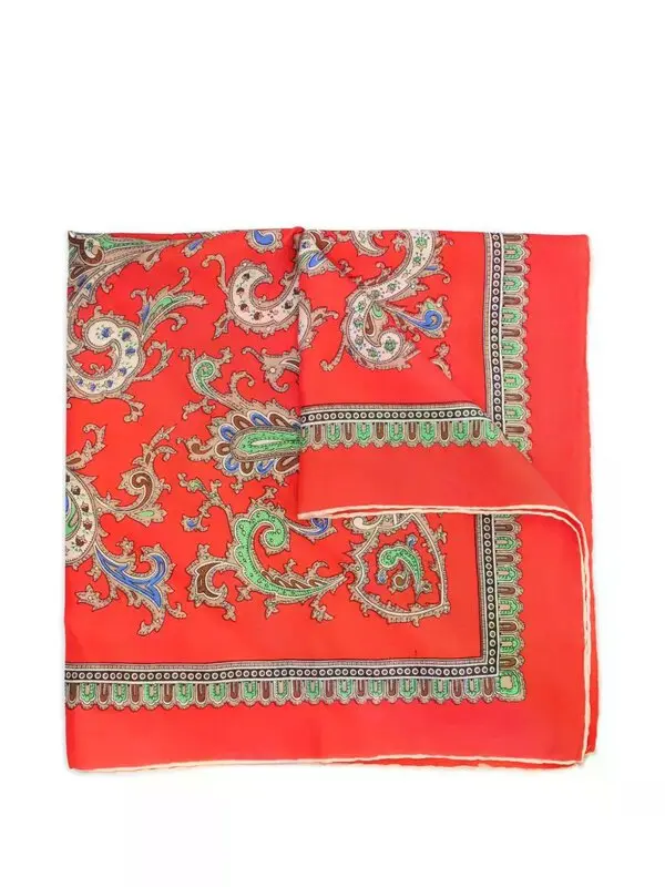 Vintage Paisley-print Silk Scarf