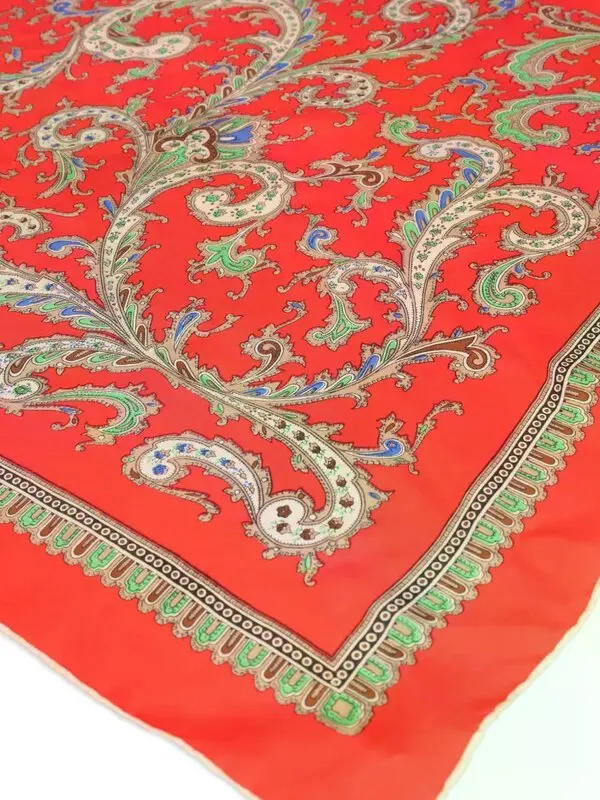 Vintage Paisley-print Silk Scarf