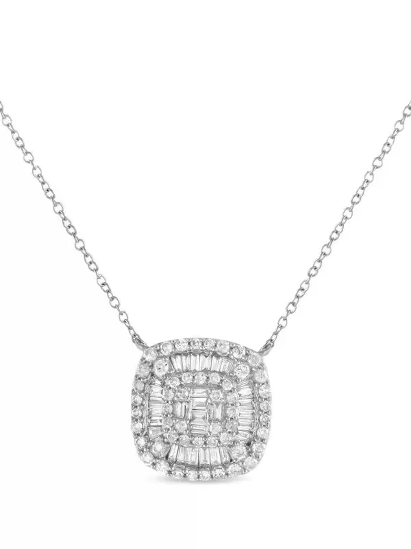 LB EXCLUSIVE 14kt White Gold Diamond Pendant Necklace - Silver