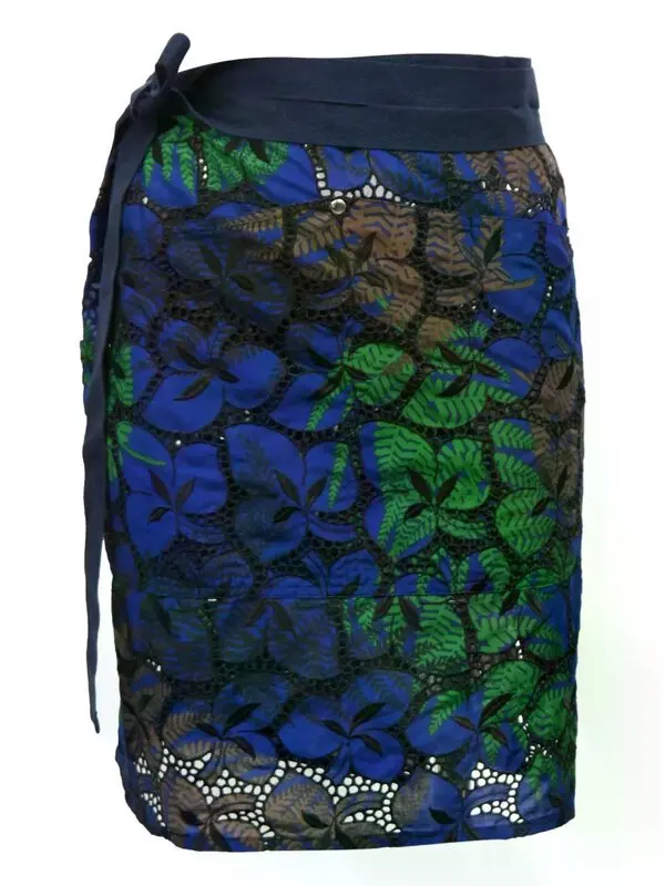 Sacai Leaf-print Wrap Skirt