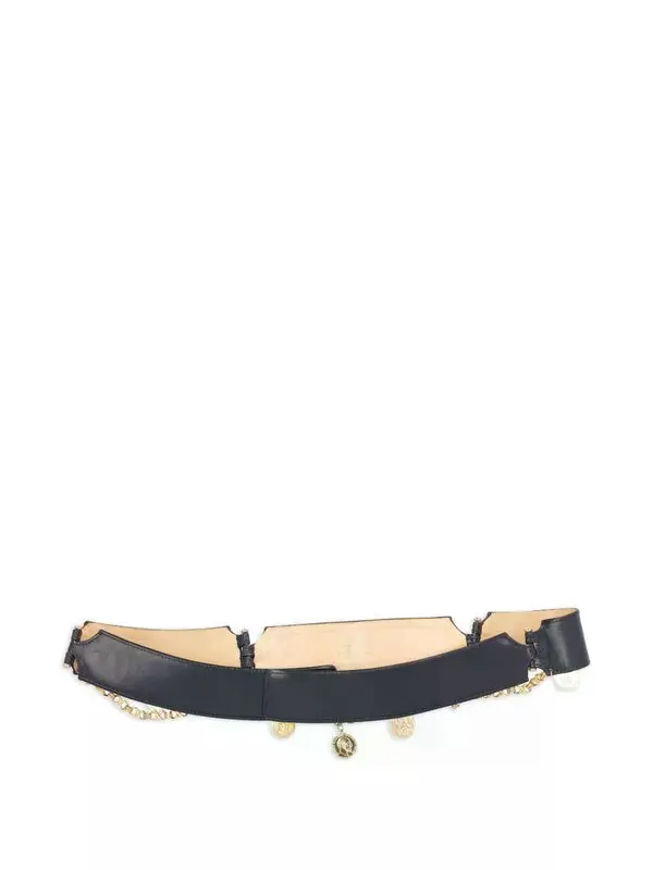 PIROVANO VINTAGE Leather Chain-link Belt