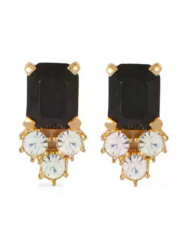 Nina Ricci 1980s Gold-tone Earrings - Black