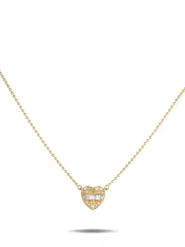LB EXCLUSIVE 14k Yellow Heart Diamond Necklace - Gold