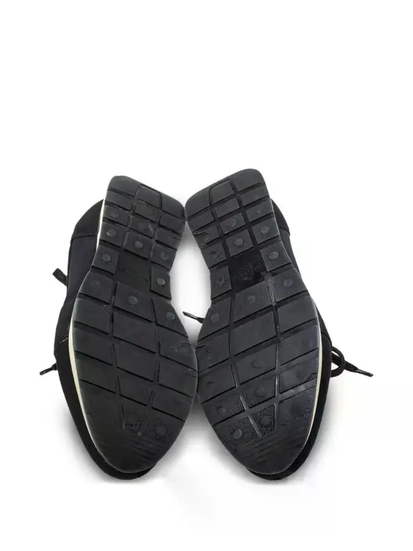 Balenciaga Race Runner Panelled Lace-up Sneakers - Black