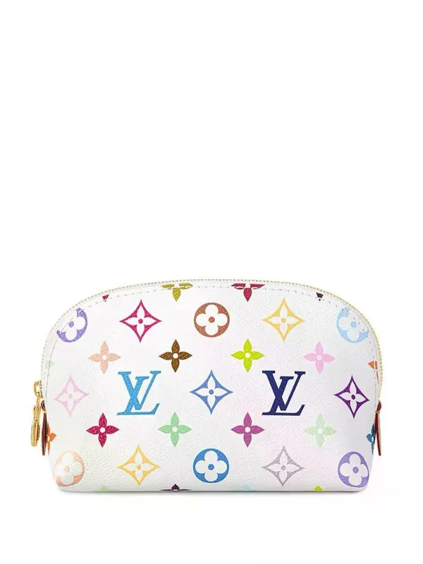 LOUIS VUITTON X Takashi Murakami Monogram Multicolore Canvas Wash Bag - White