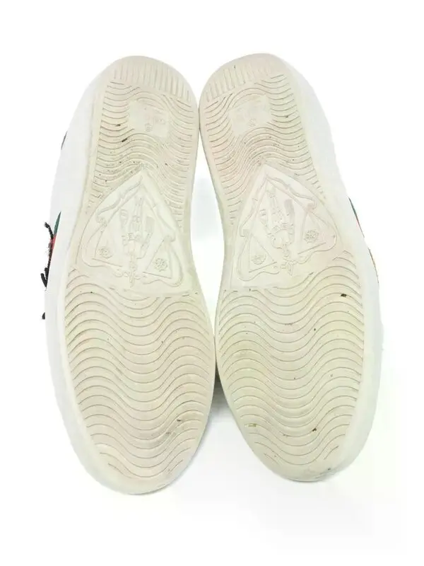 Gucci Ace Ladybug Web-stripe Sneakers - White