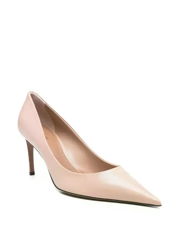 Dolce & Gabbana 80mm Pointed-toe Leather Pumps - Neutrals