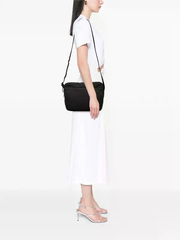 Fendi Zucchino Canvas Crossbody Bag - Black