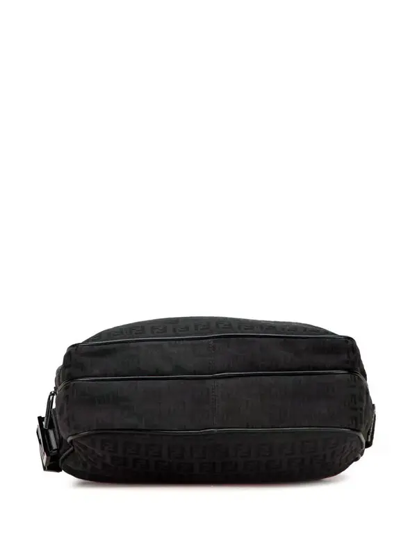 Fendi Zucchino Canvas Crossbody Bag - Black