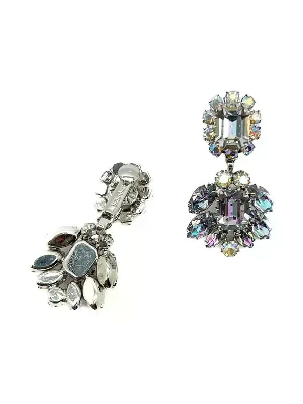 JENNIFER GIBSON JEWELLERY 1950s Vendome Amethyst Aurora Borealis Drop Earrings