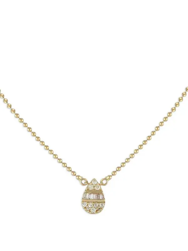 LB EXCLUSIVE 14k Gold Diamond Pear Pendant Necklace - Yellow