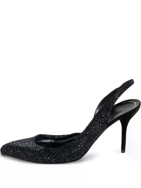 Gucci 90mm Rhinestoned Pumps