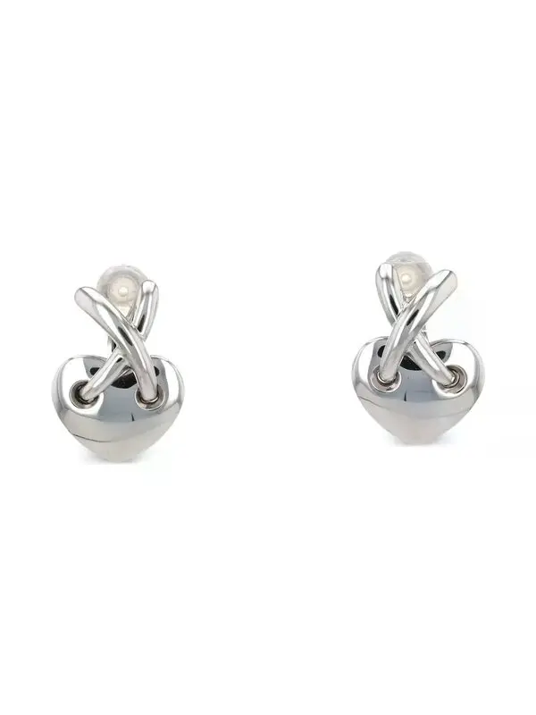 CHAUMET 18k White Gold Lien Clip-on Earrings - Silver