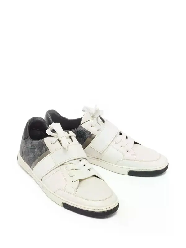 LOUIS VUITTON Damier Graphite Leather Sneakers