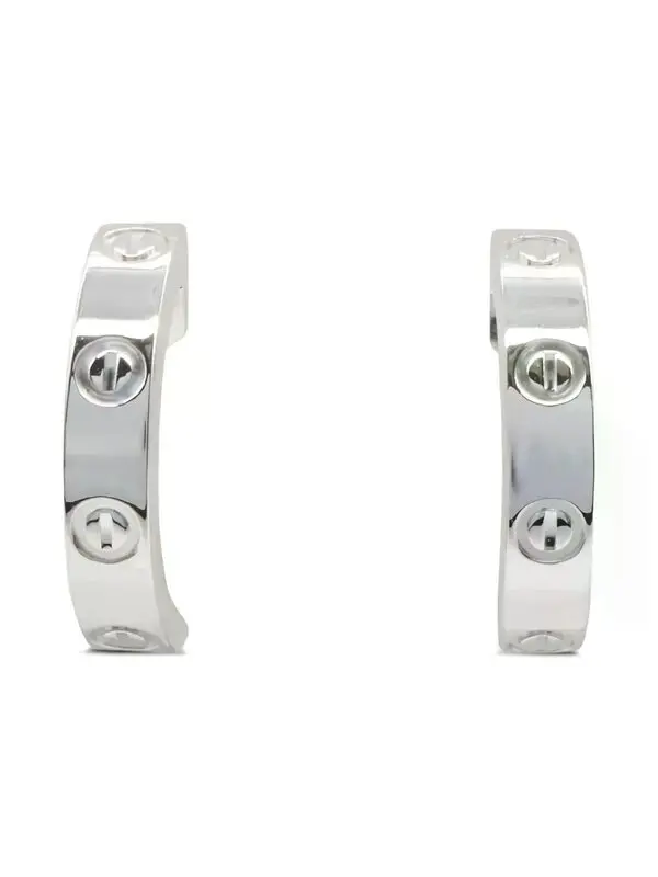 CARTIER 2010s 18kt White Gold Love Sm Earrings - Silver